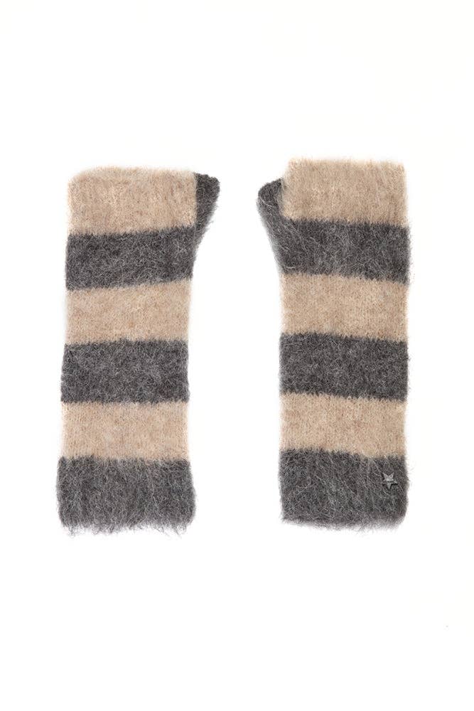 Alpaca Colorblock Knit Gloves – Gold+Oak