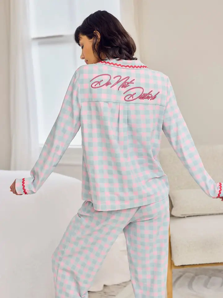 Gingham DND Pajamas – Gold+Oak