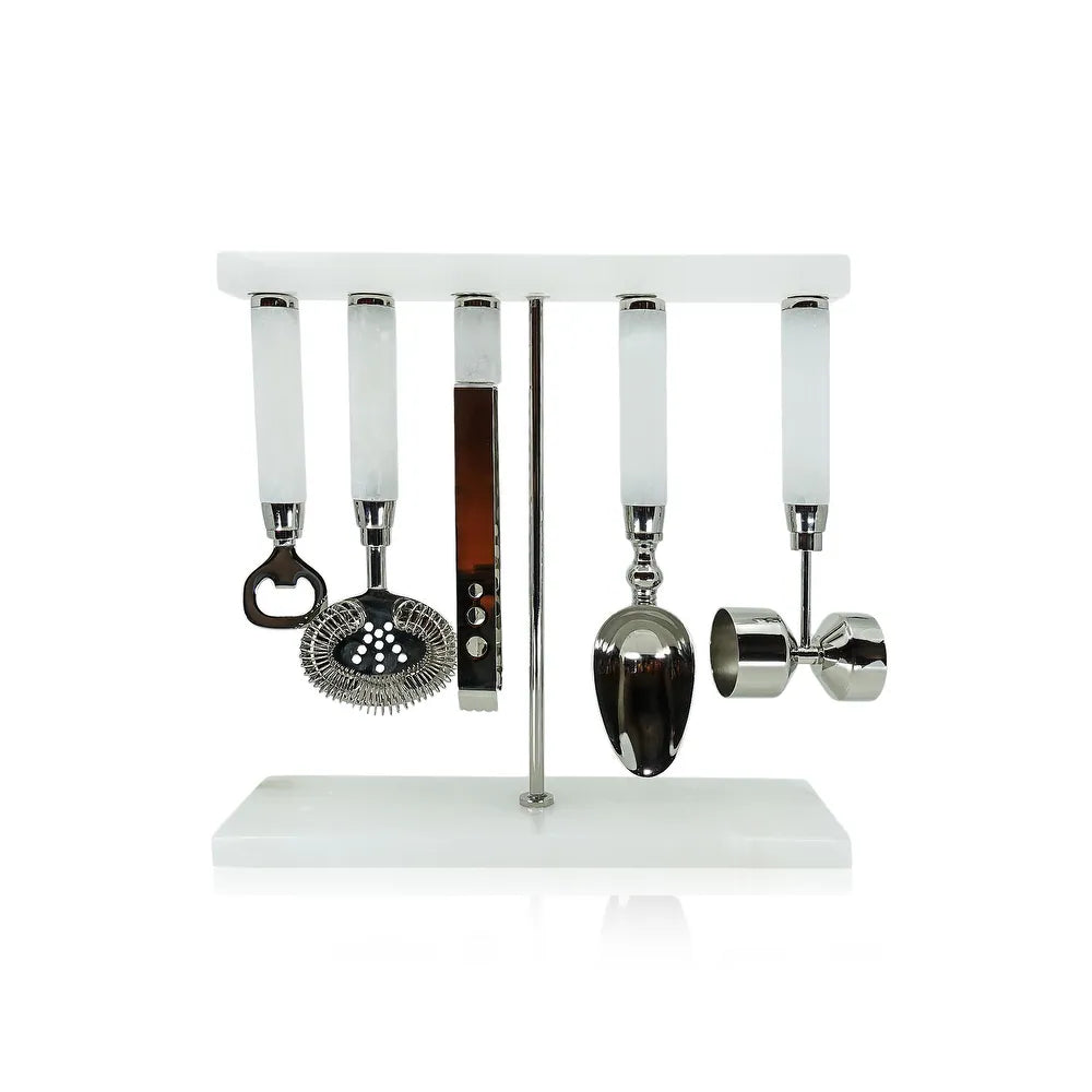 Alabaster Bar Set – Gold+Oak